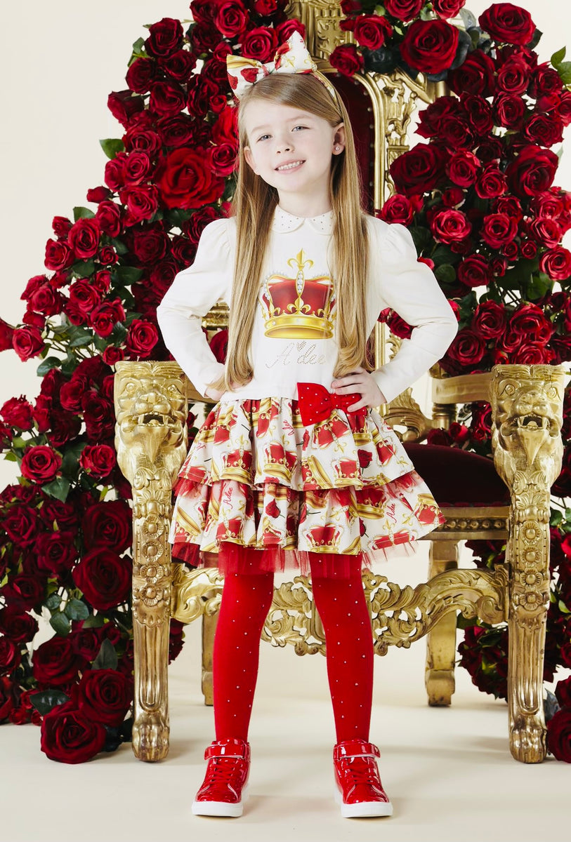 A Dee Clara Crown Frill Dress - Snow White – Bubba Booties