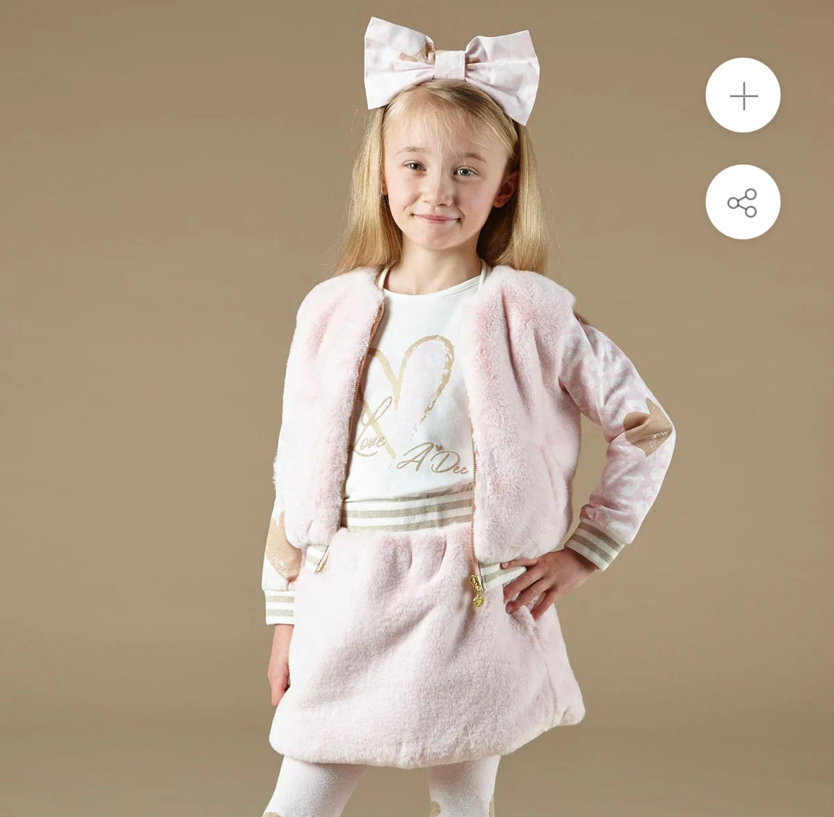 A DEE Perry Faux Fur Skirt Set & Bomber Jacket - Pale Pink – Bubba Booties